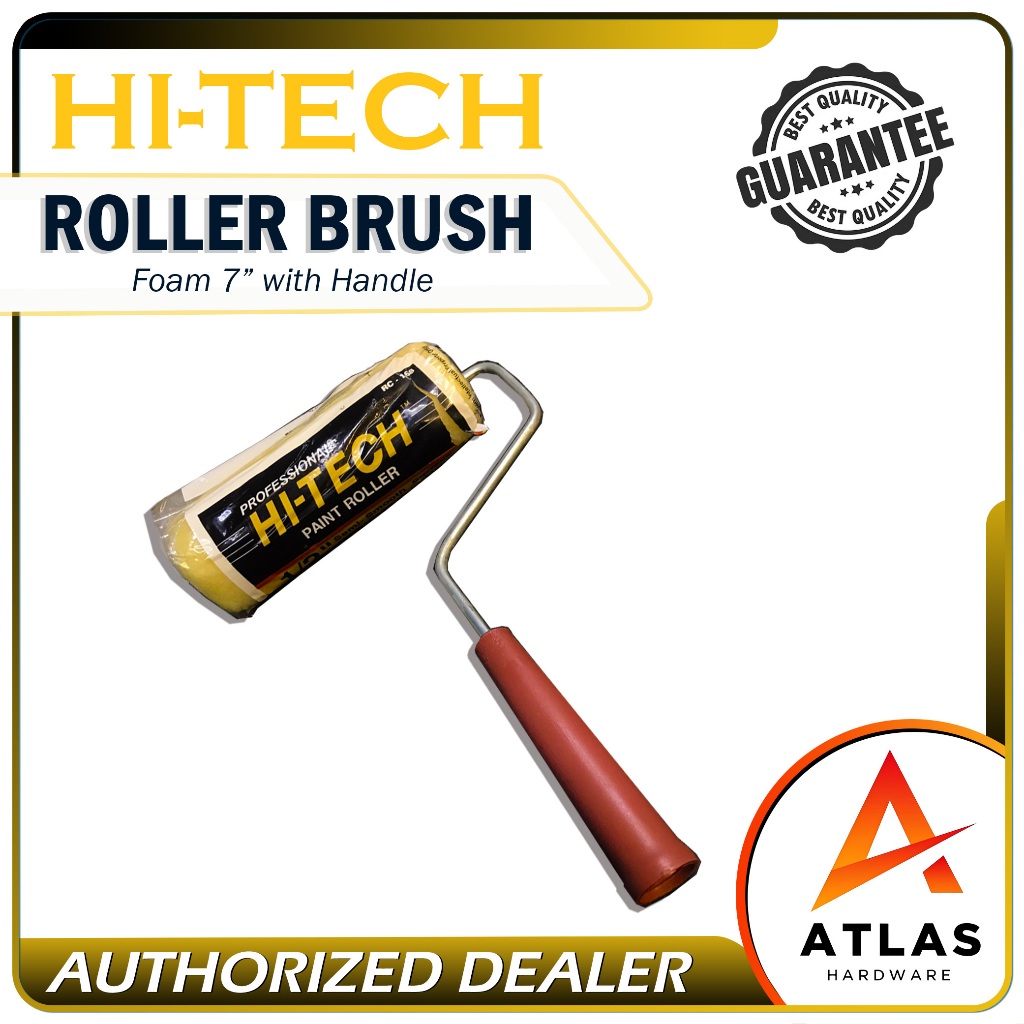 HI-TECH Paint Roller brush 7 INCH [FOAM] WITH HANDLE ATLAS | Shopee ...