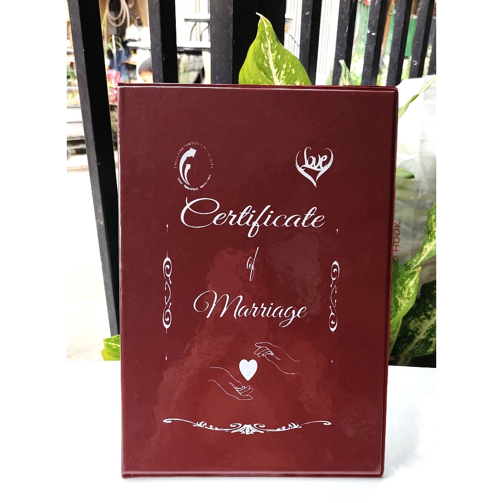 Marriage Certificate Holder (maroon) | Shopee Philippines