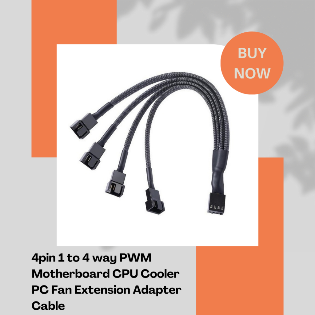 4 pin PWM 1 to 4 way computer fan extension cable | Shopee Philippines