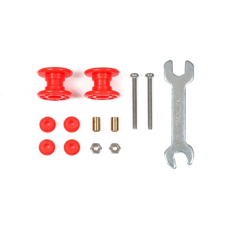 Tamiya Mini 4WD Low Friction Plastic Double Rollers (Red/13-13mm ...