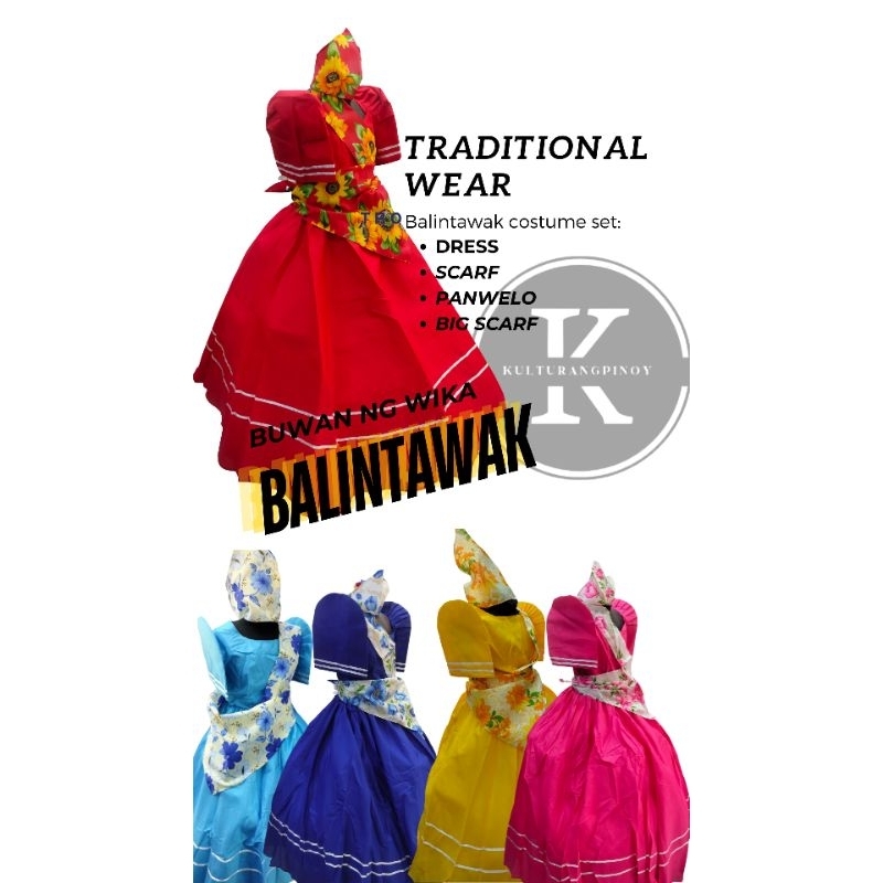 Filipiniana balintawak Costume Philippines | Shopee Philippines