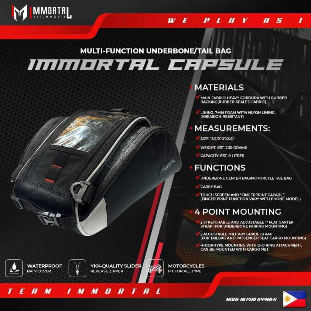 Immortal Multi-Functional Capsule/Tail Bag for Scooter Motorcycles ...