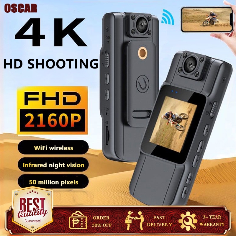 4K HD WIFI Mini Camera Portable Wearable Digital Video Recorder Body ...