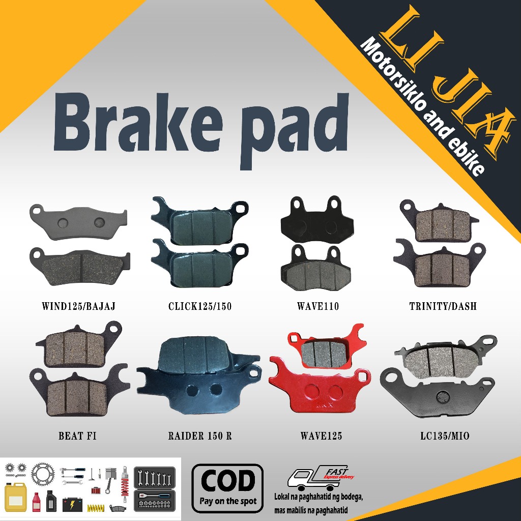 Motorcycle brake pad CLICK 125/150 MIO DINK BAJAJ XRM WAVE110 MIO125I ...