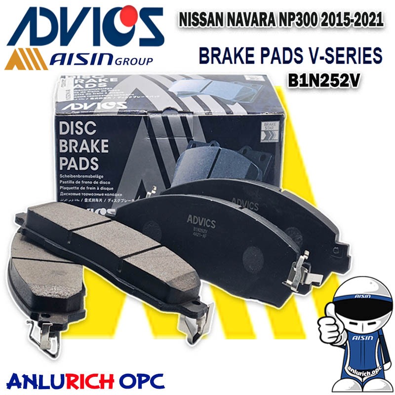 AISIN / ADVICS BRAKE PADS FRONT NISSAN NAVARA NP300 2015-2021 PART NO ...
