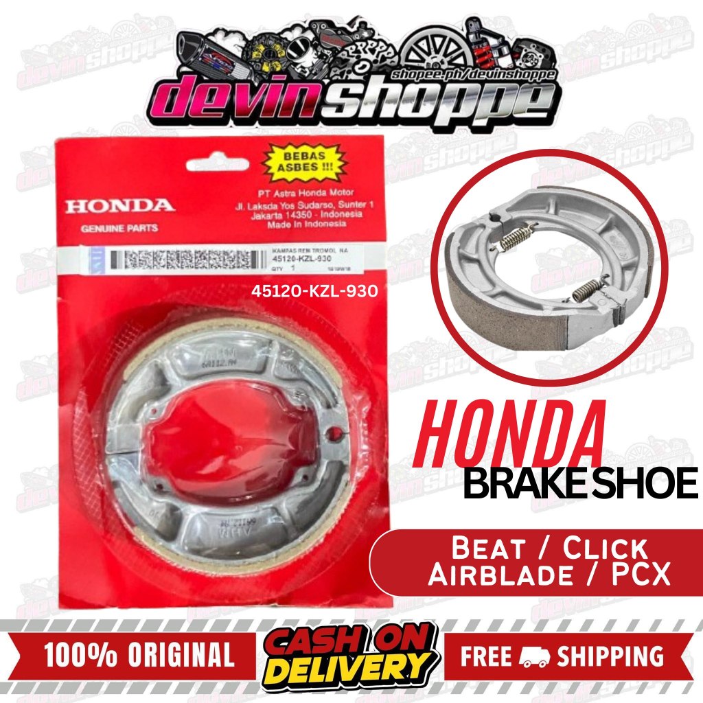 Honda Genuine Brake Shoe Beat / Click / Airblade / PCX | Shopee Philippines