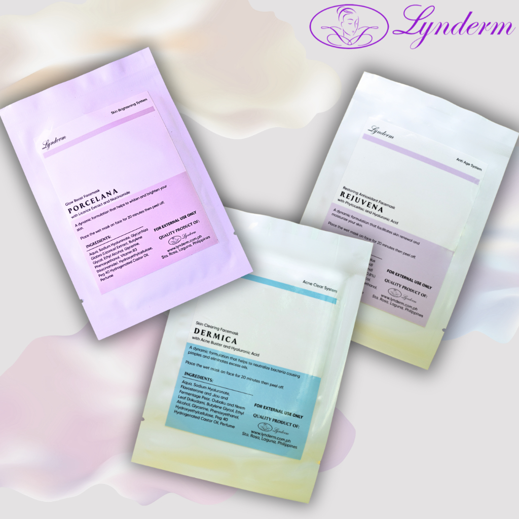 LYNDERM - PORCELANA, REJUVENA, DERMICA FACE MASK | Shopee Philippines