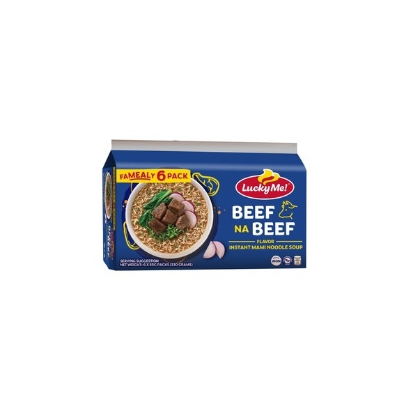 Lucky Me! Instant Noodle Soup Beef na Beef Multipack 55g 6 Pieces ...
