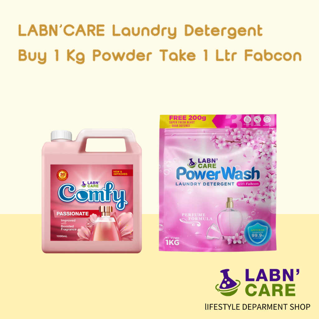 Labn' Care 【Buy 1 Take 1】Buy 1 Kg Power Wash Powder Detergent Take 1 ...