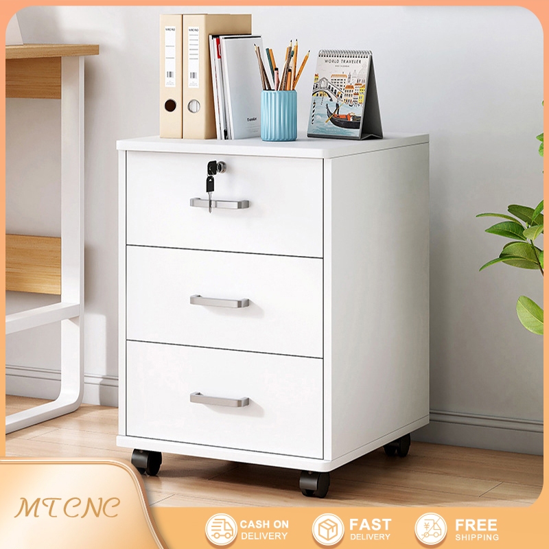 Storage Cabinet With Lock Drawer Mobile Small Home Office Cabinet ...