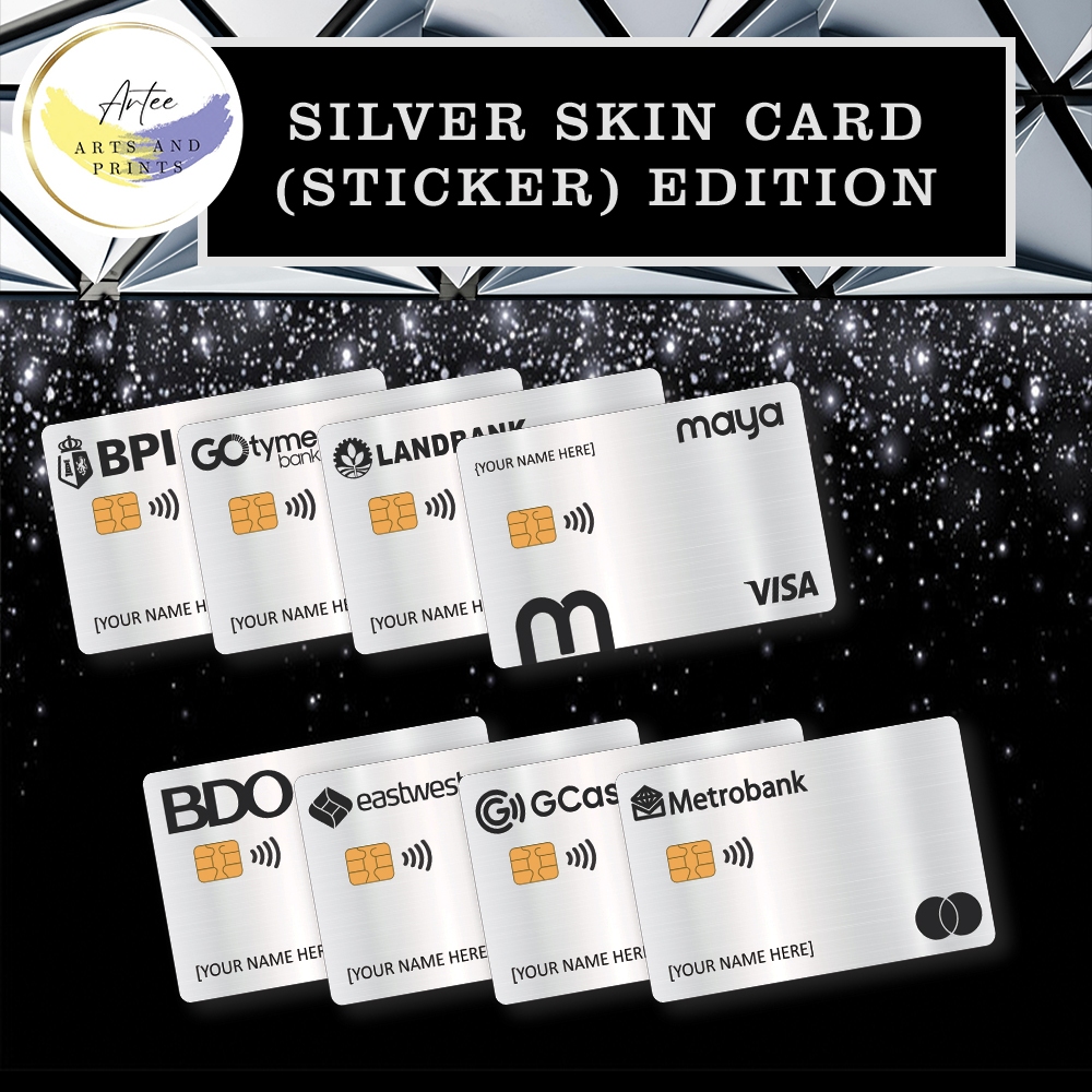SILVER SKIN CARD STICKERS for CREDIT/DEBIT CARD | Shopee Philippines