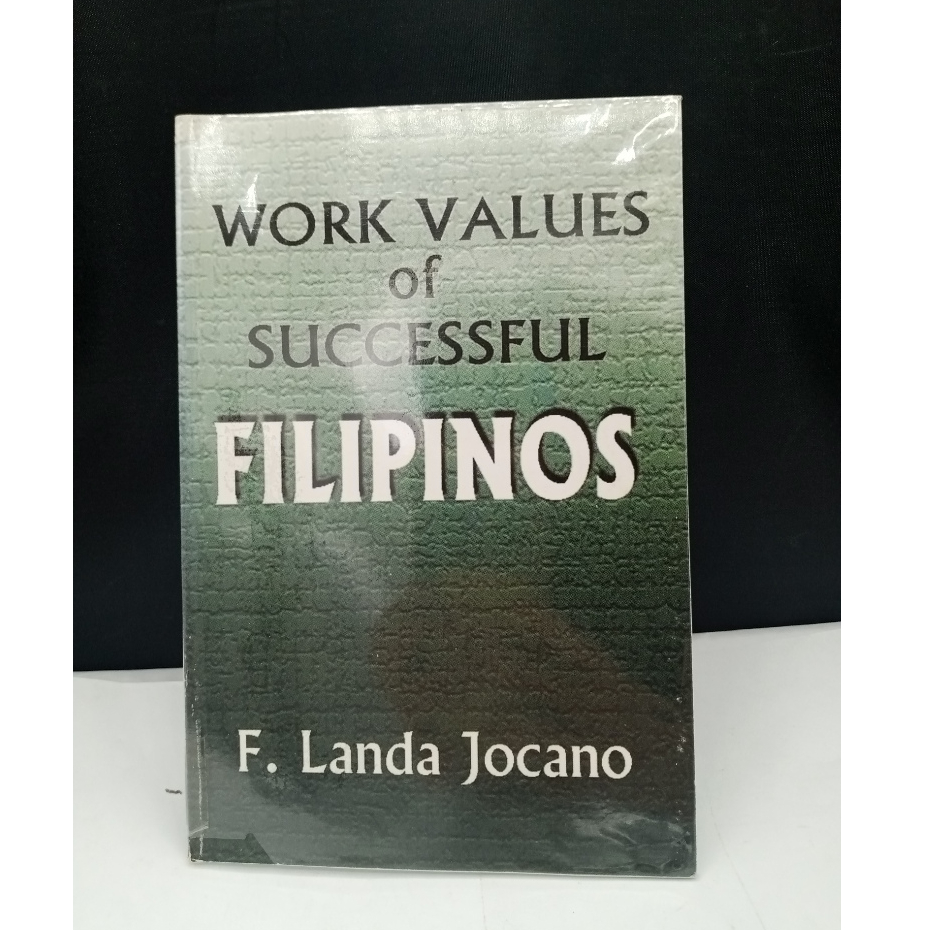 Used Work Values of Successful Filipinos F Landa Jocano Bilingual Key ...