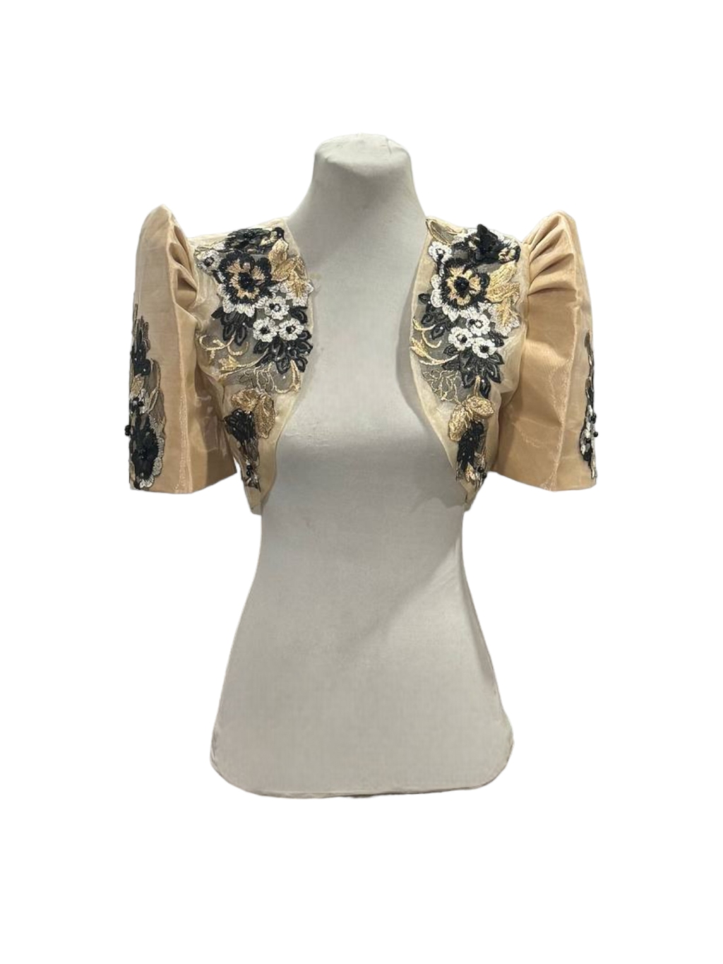 Modern Filipiniana Bolero Crop Top with patching design | Shopee ...
