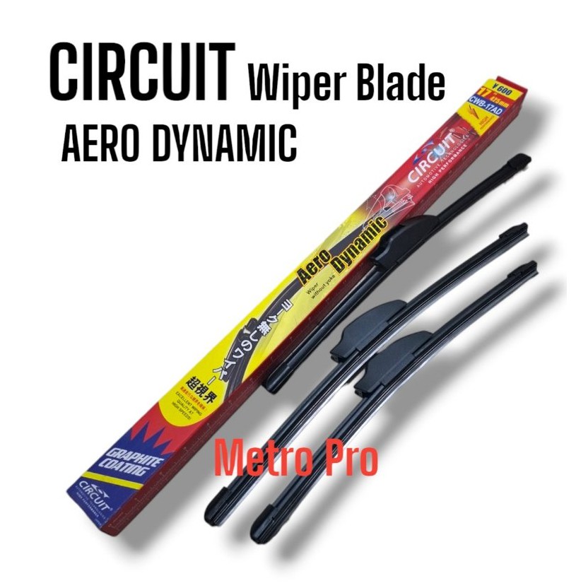 CIRCUIT AERO DYNAMIC WIPER BLADES 14"/15"/16"/17"/18"/19"/20"/21"/26 ...
