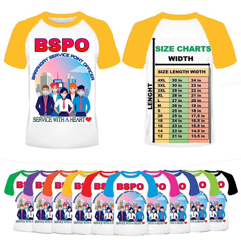 BSPO T-SHIRT - SUBLIMATION PRINT - ASSORTED SLEEVE COLOR | Shopee ...