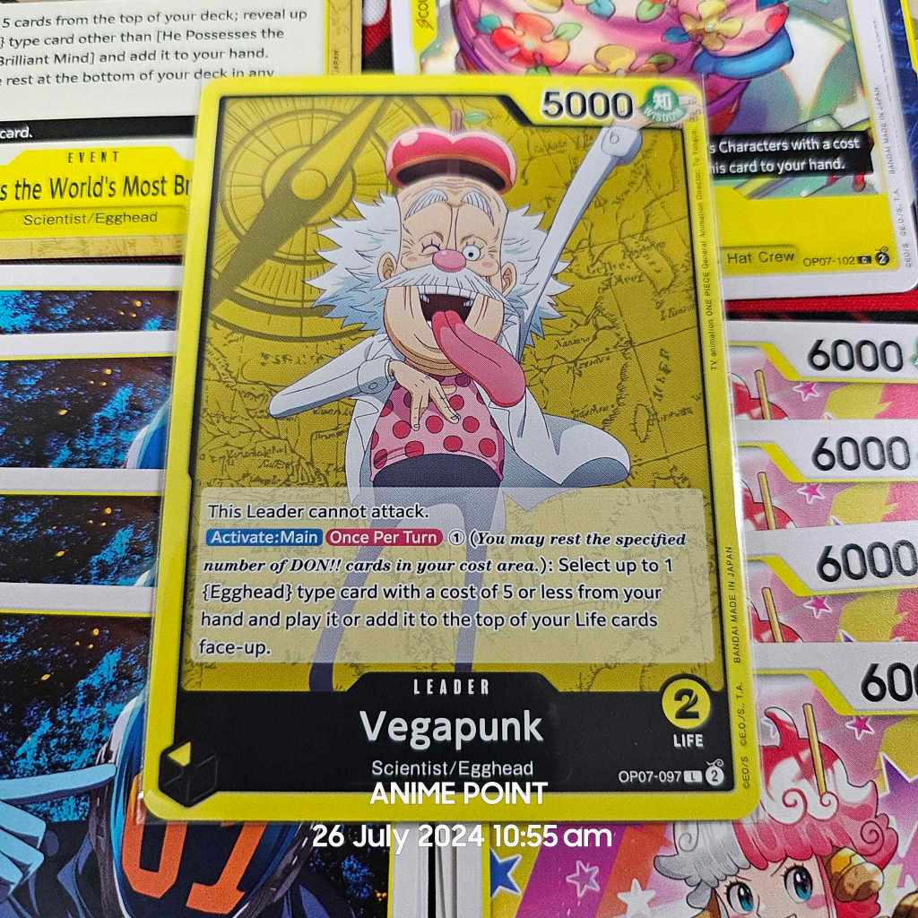 One Piece TCG Deck - Vegapunk Leader (Egghead Full English Deck ...