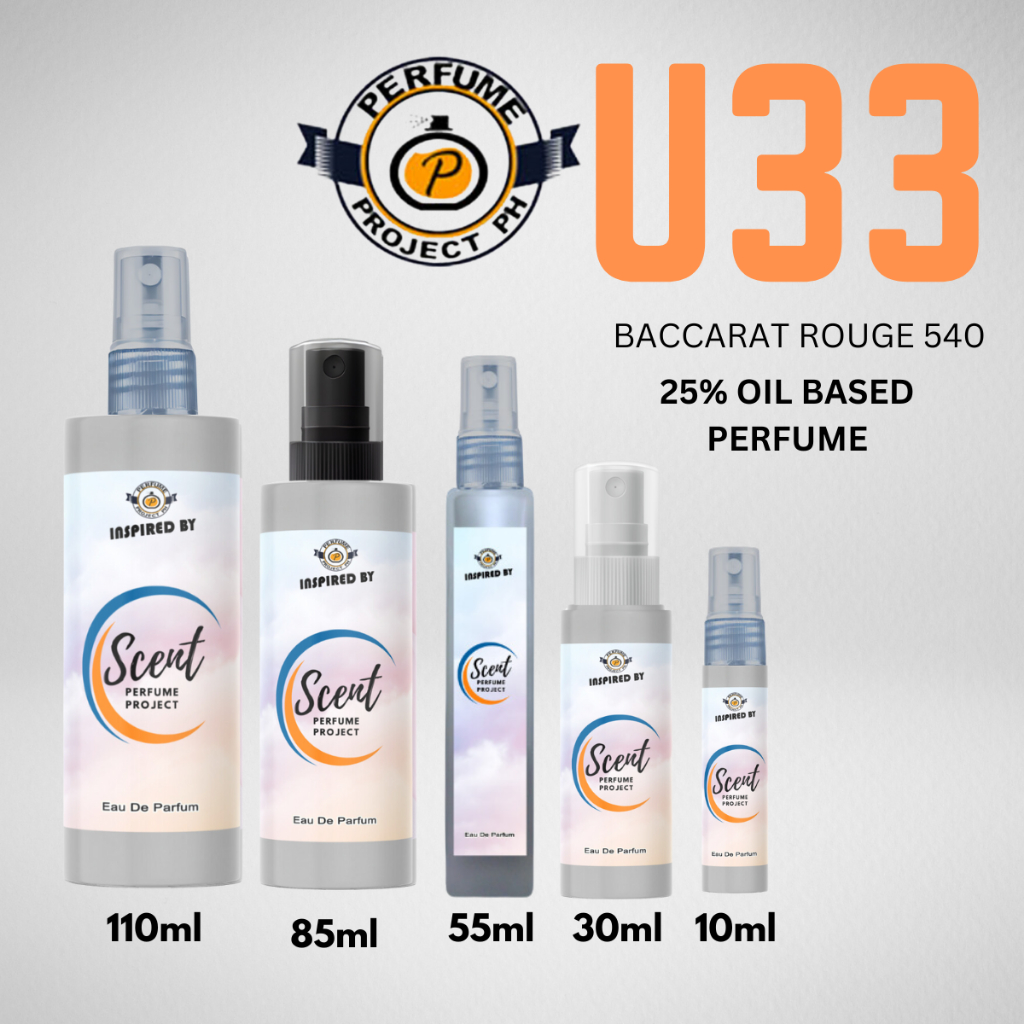 COD- Perfume Project PH Inspired Perfume U33 Bac Carat Rouge 540- 55ml ...