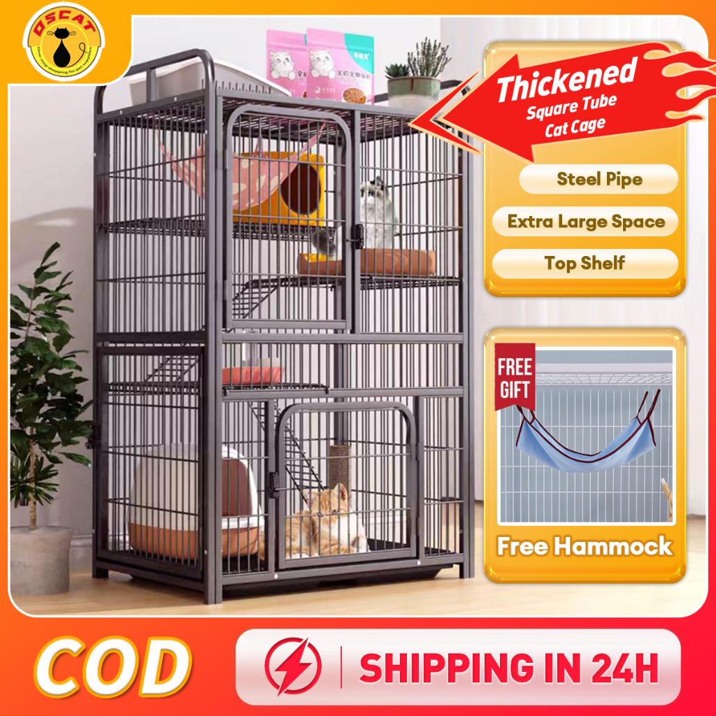 Cat Cage Large Kulungan Ng Pusa 3/4 Layer Pet Cage Large Platform Cat ...