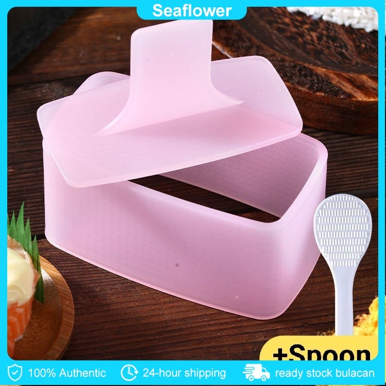 Rice Mould Musubi Molder Maker Rectangular Layer Mold Box Scoop Onigiri ...