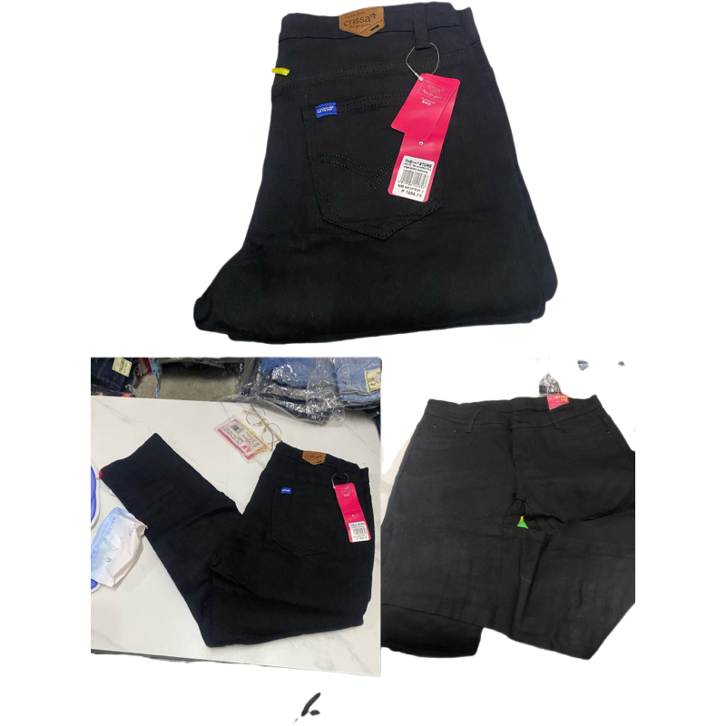 COD Crissaa Black Plus Jeans skinny high waist stretch denim pants for ...