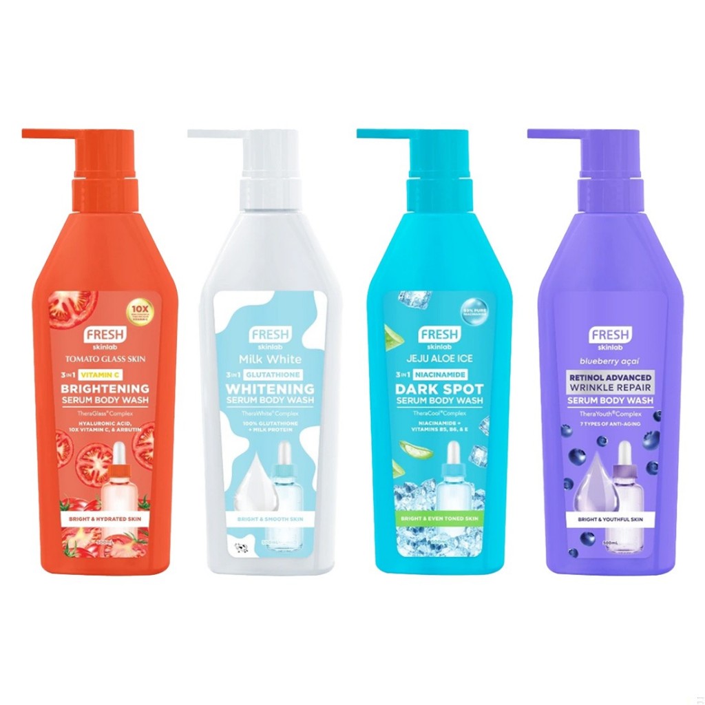 FRESH Skinlab Serum Body Wash 500ml ( Retinol, Milk, Niacinamide, Vit C ...