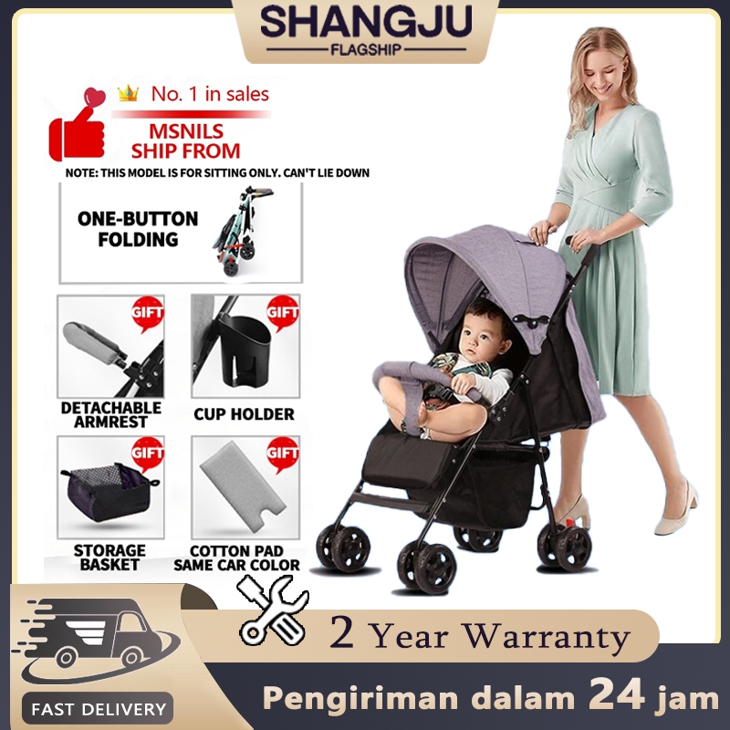 Baby stroller foldable0-36months baby pram shock absorbing reclinable ...