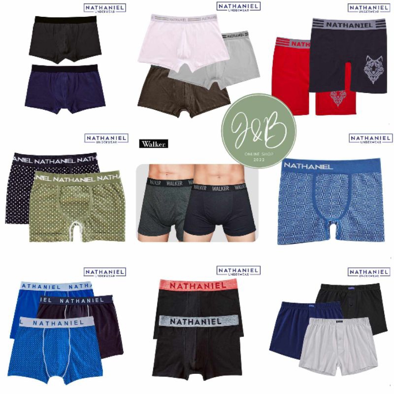 NATASHA - NATHANIEL / WALKER Men's 2 in 1 and 3 in 1Underwear Boxer ...
