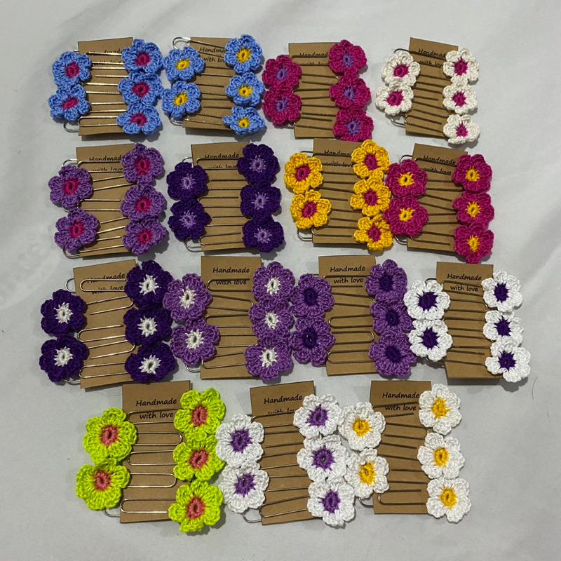 Crochet Paper clips handmade by stitch it up sold per set (5 pcs ...