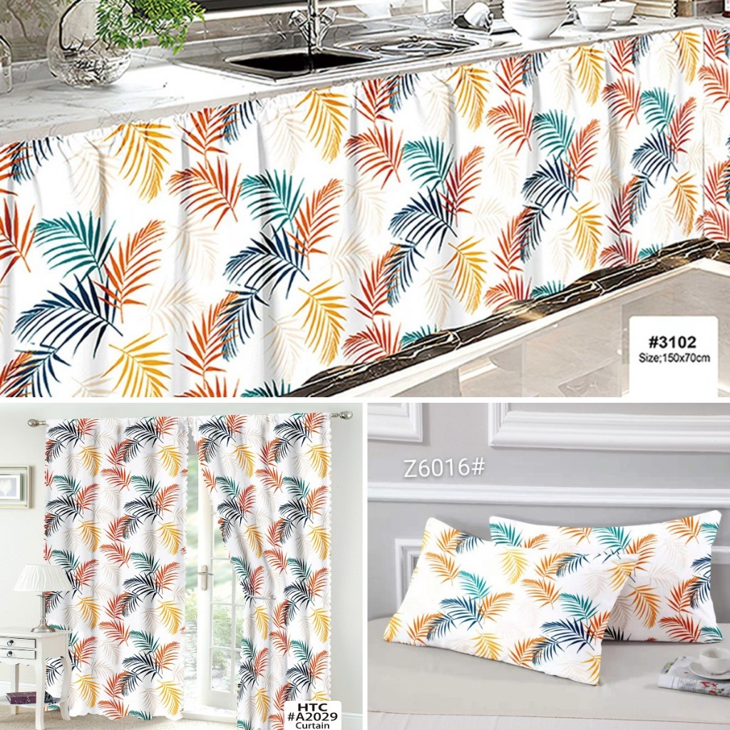 Orange Lababo Kitchen Curtain Short Curtain Same Design Curtain Sale ...