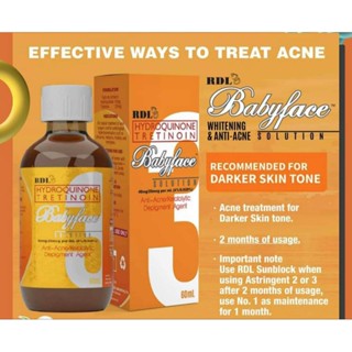 RDL BABYFACE SOLUTION Original 3/2/1 (30mL, 60mL) | Shopee Philippines