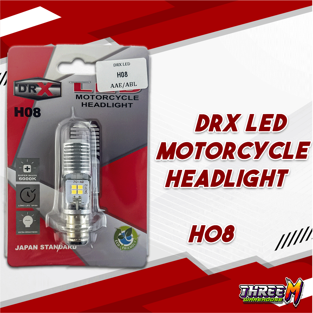 DRX LED MOTORCYCLE HEADLIGHT HO8 | Shopee Philippines