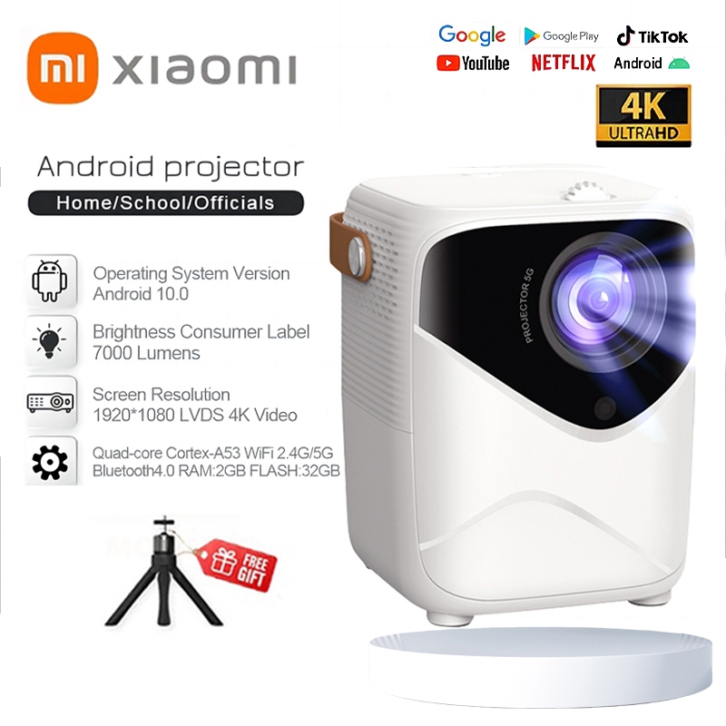 T10 Projector Portable Mini Smart 5G/WIFI 4K Ultra HD Projector WiFi ...