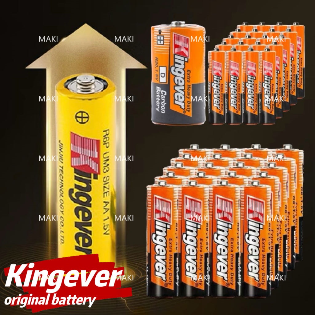 Kingever battery 100% original extra heavy duty AA AAA D family combo ...