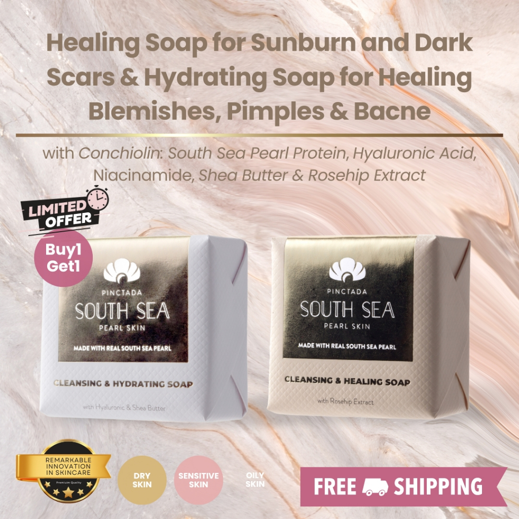 Pinctada Pearl Niacinamide Soap for Sunburn Relief & Scar Healing ...