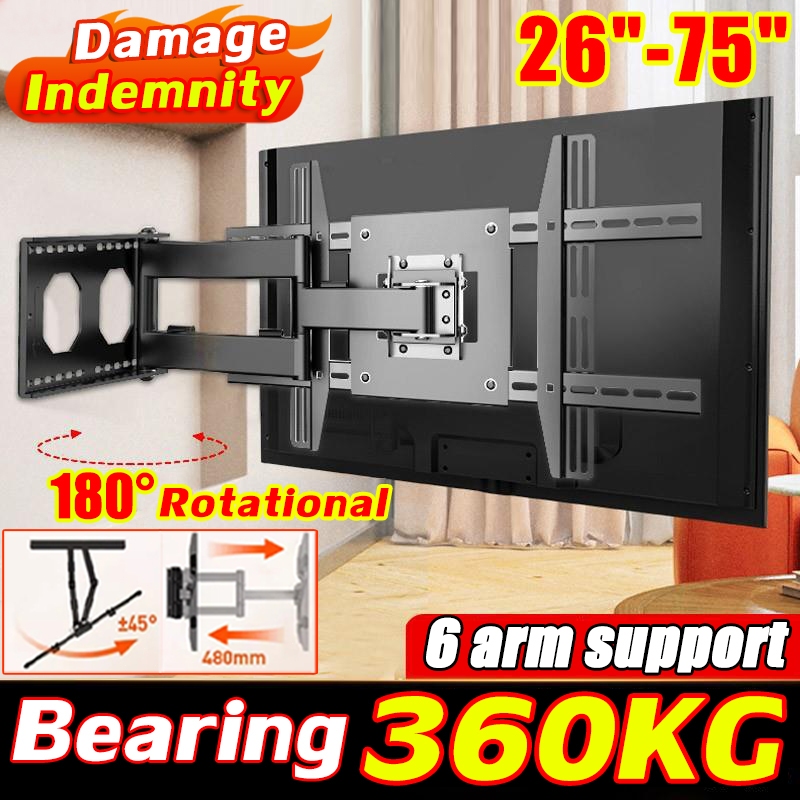 26-65" Tv Wall Mount Bracket Retractable Bracket Universal Wall Bracket ...