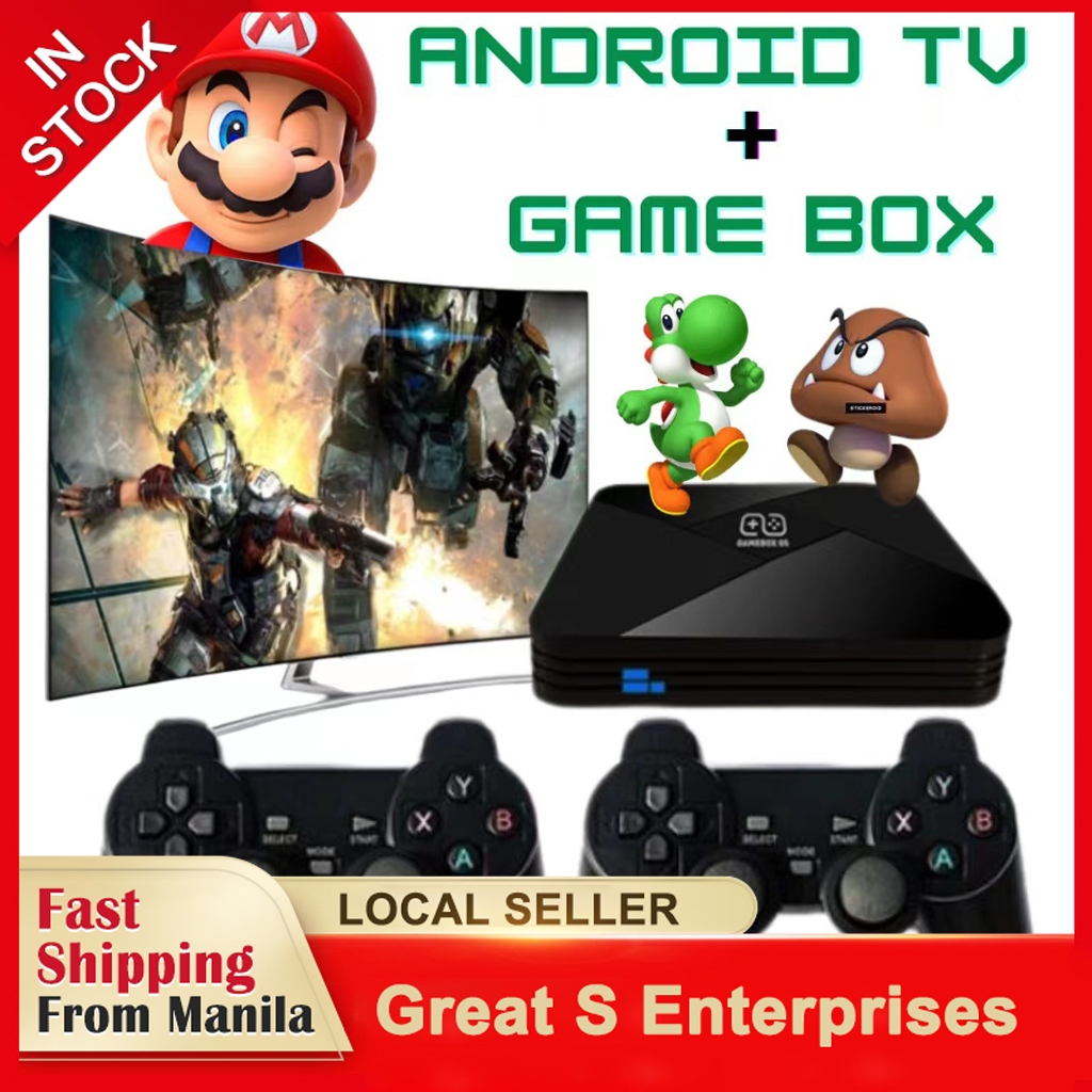 [Ready Stock] 64GB Android TV box + GAME BOX G5 2in1 4K HD Game Console ...