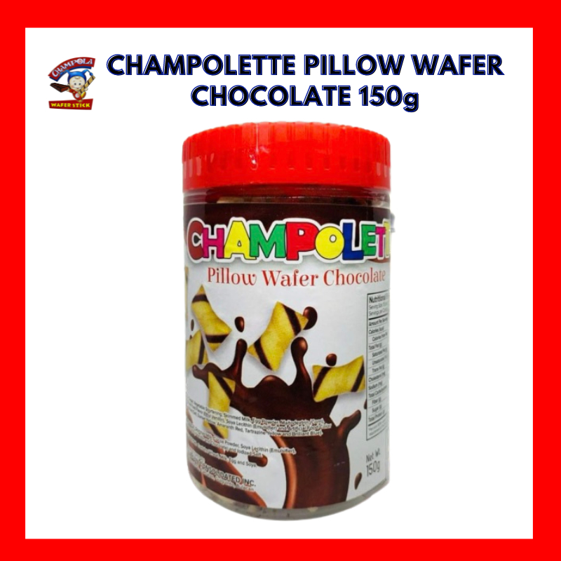 CHAMPOLA CHAMPOLETTE PILLOW WAFER CHOCOLATE 150g | Shopee Philippines