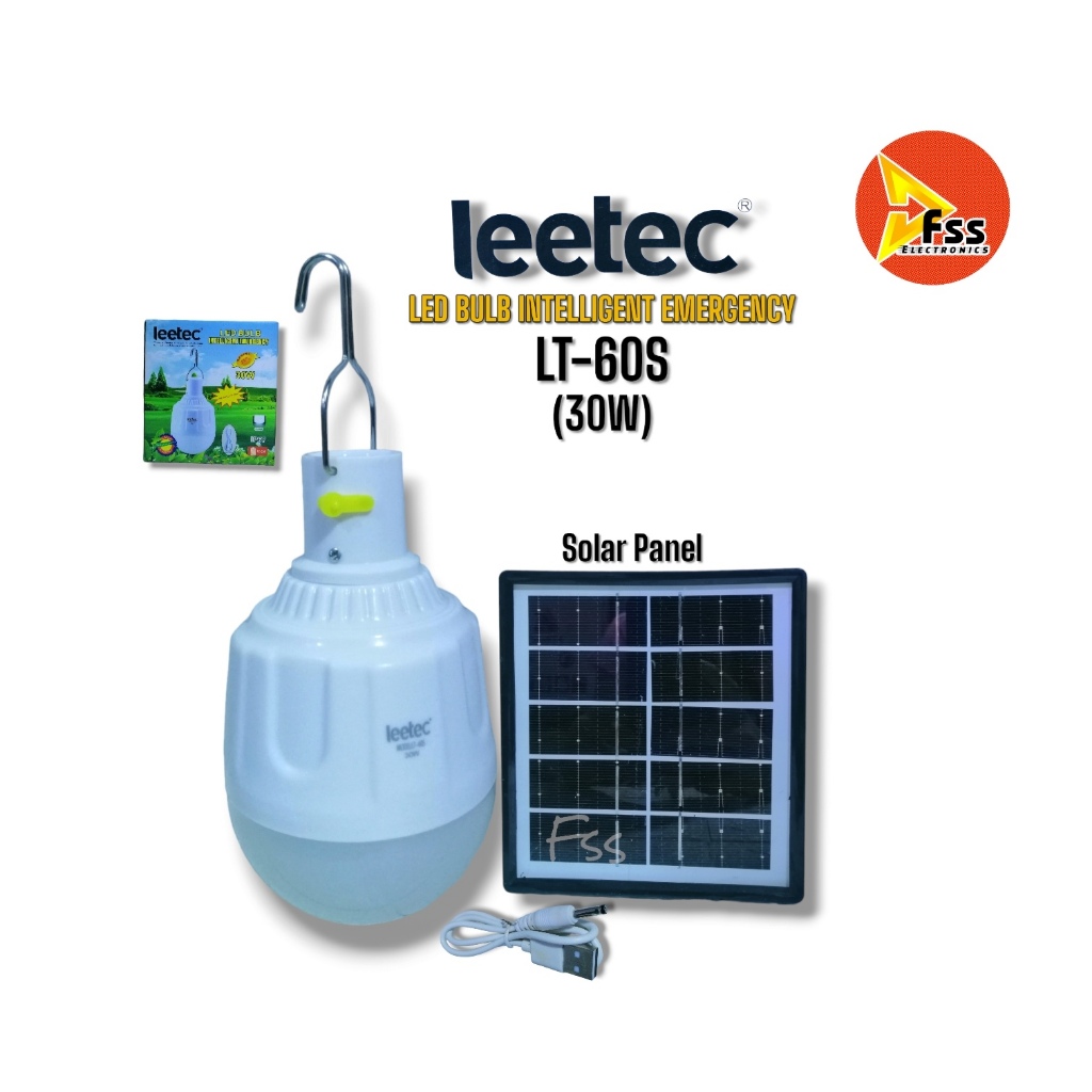 LEETEC LT-60S (30WATTS)LED BULB SOLAR LIGHT PORTABLE | Shopee Philippines