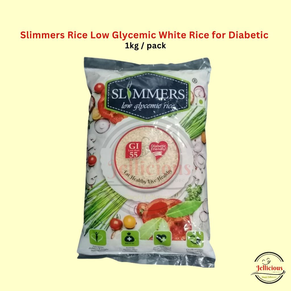 Slimmers Rice Low Glycemic White Rice for Diabetic 1kg / pack | Shopee ...