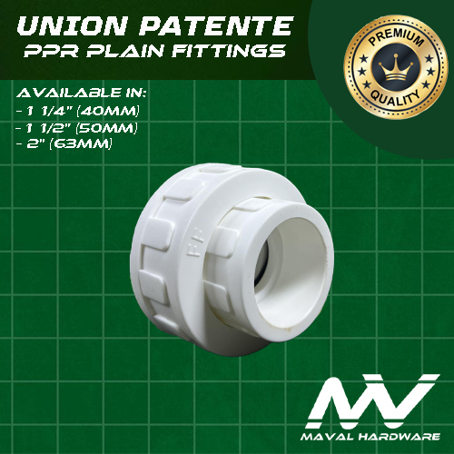 PPR Fittings : Union Patente 1 1/4" (40mm) , 1 1/2" (50mm) , 2" (63mm ...