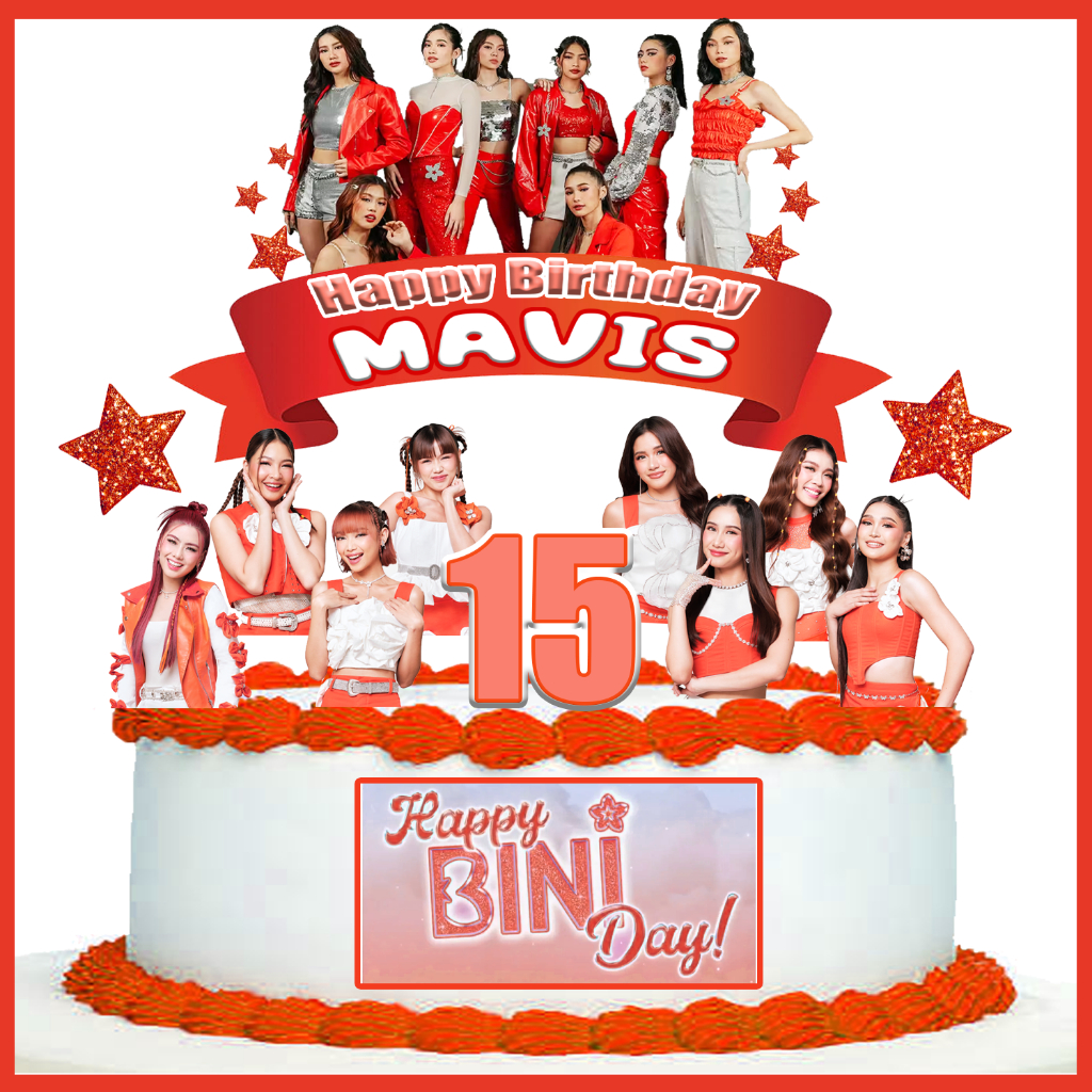 Customized BINI cake topper party decoration | Shopee Philippines