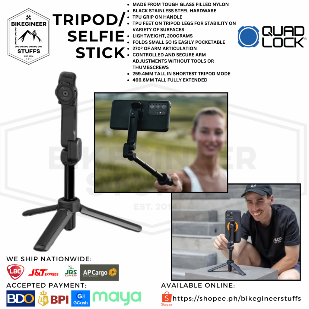 Quad Lock Camera Tripod/Selfie Stick | Shopee Philippines