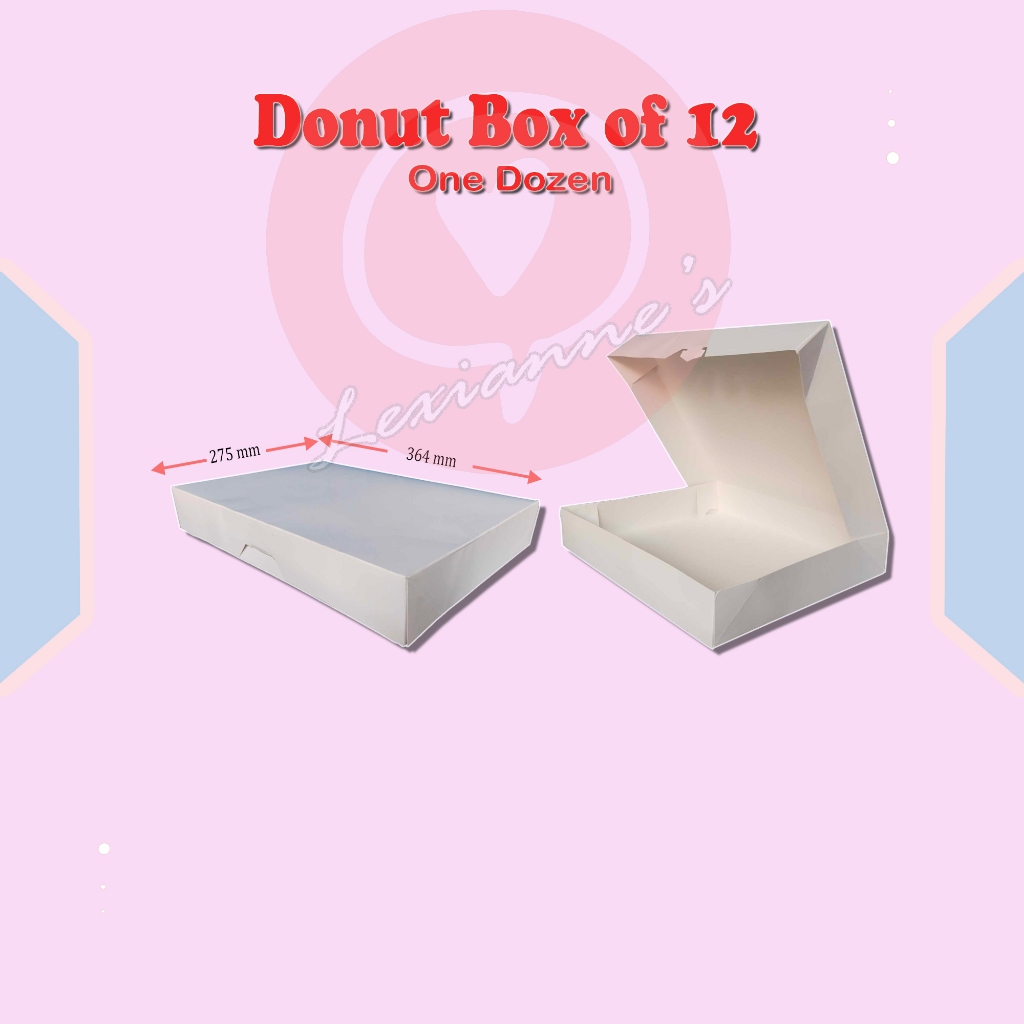 Donut Box of 12 (One Dozen) | 25 PCS (300pcs MAXIMUM ORDER) | Shopee ...