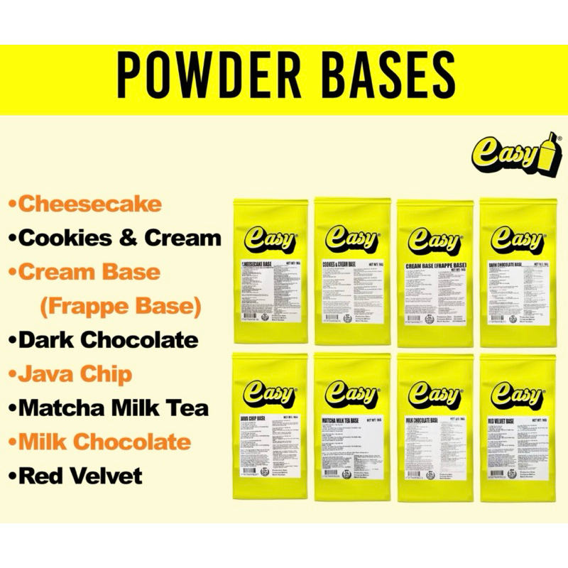 Easy Brand Powder Bases Milktea Shakes Frappe 1kg | Shopee Philippines