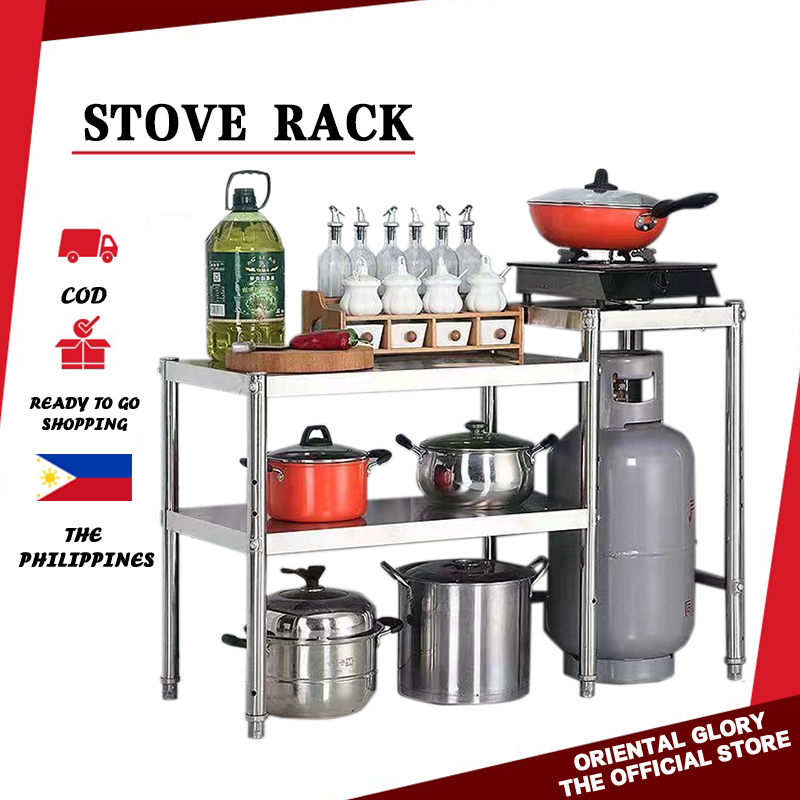 Metal kitchen heavy-duty gas stove rack storage rack stove rack ...