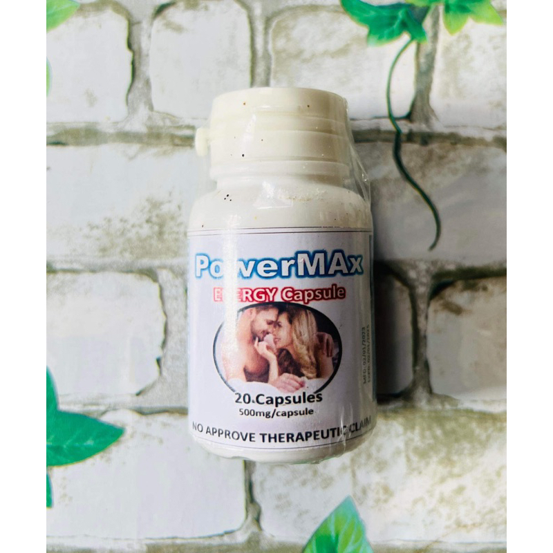 POWERMAX ENERGY CAPSULES FOR MEN 20caps | Shopee Philippines