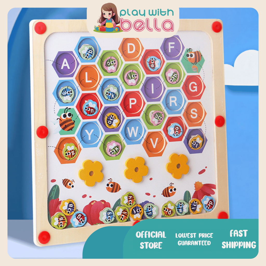 Magnetic Pen Maze Bee Letter Parking Matching, Pairing & Sorting ...