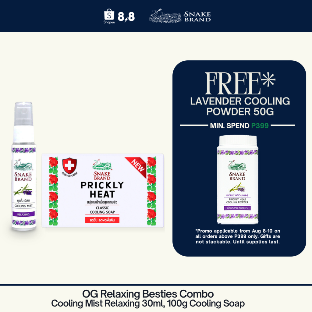 Snake OG Relaxing Besties Combo (30ml Lavender Cooling Mist+100g Cooling Soap) | Shopee Philippines