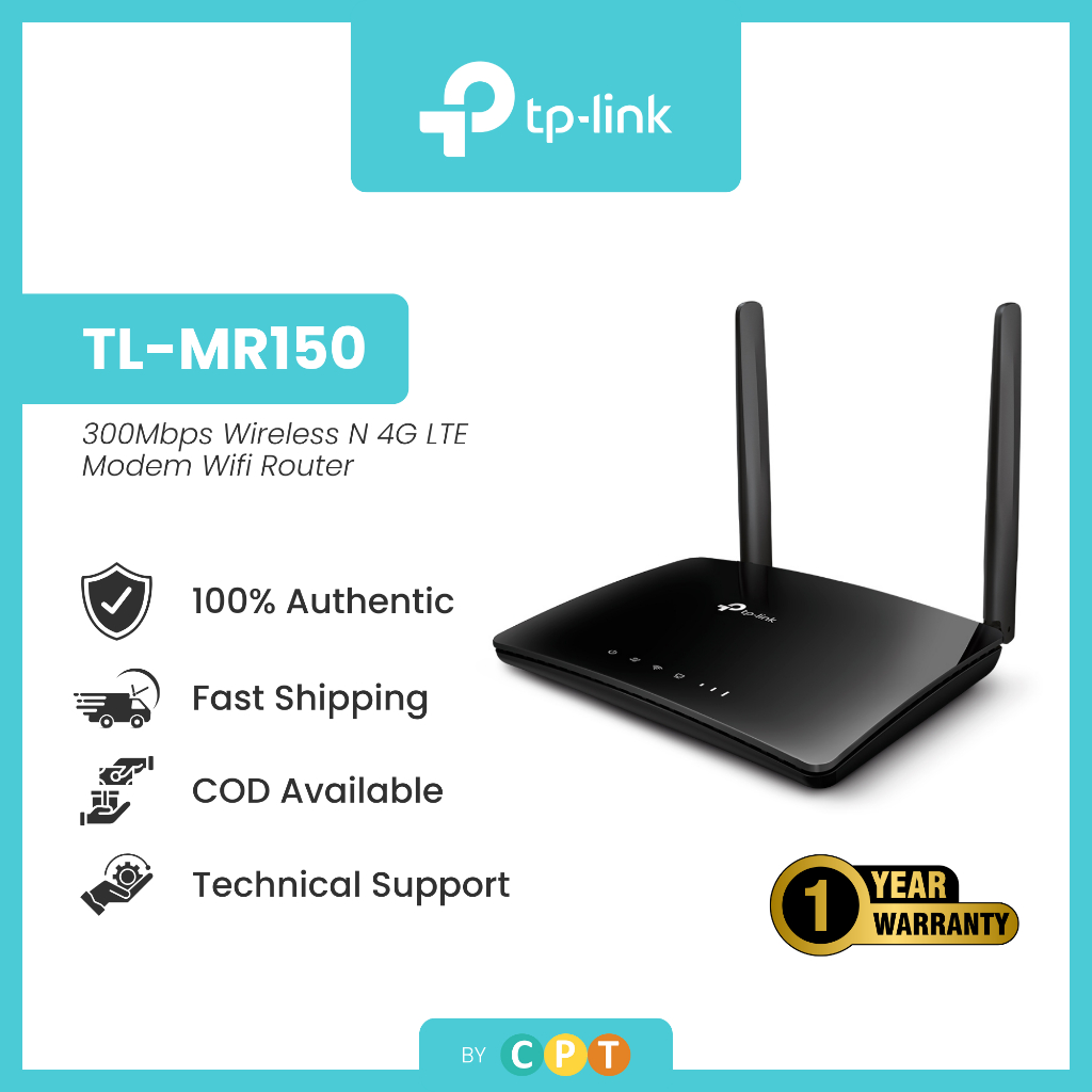 TP-Link TL-MR150 300Mbps Wireless N 4G LTE Modem Wi-Fi Router | Shopee ...