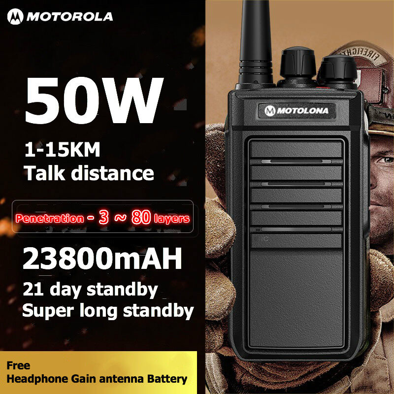Ready Stock Motorola Walkie Talkie 50W Long Range Interphone Two-Way ...